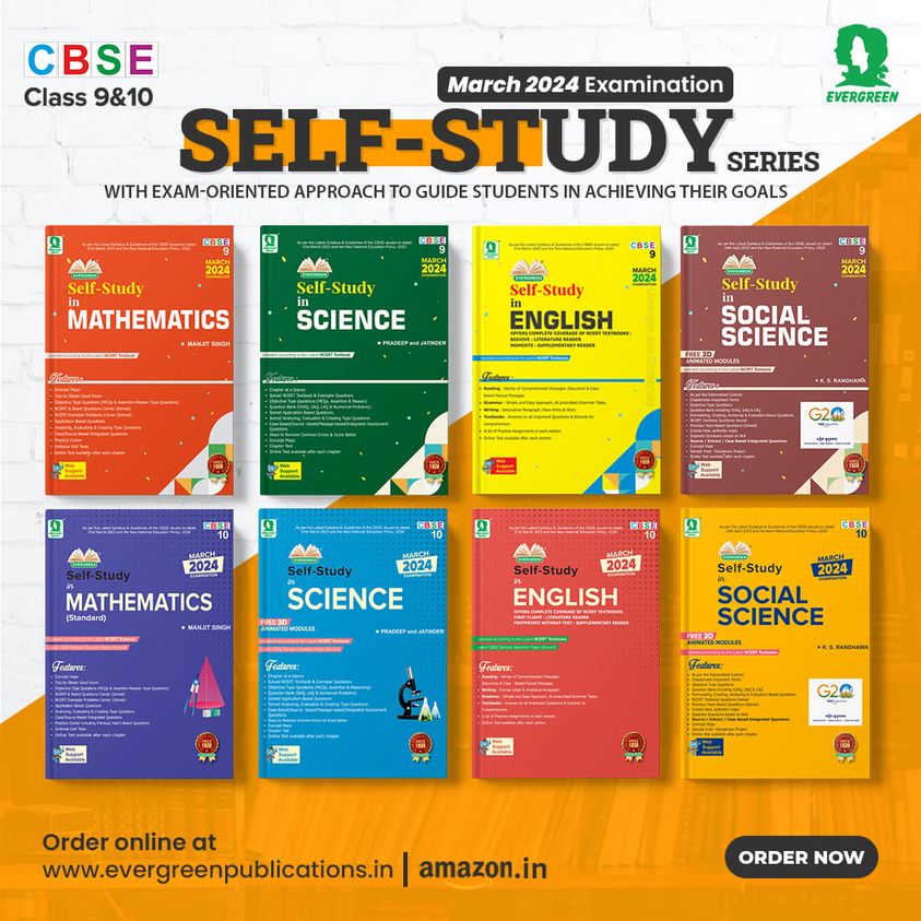Self-Study Books for CBSE Exams March 2024 – Evergreen Publications ...